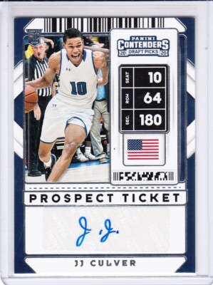 2020-21 Contenders Draft Picks JJ Culver Prospect Ticket Auto | eBay