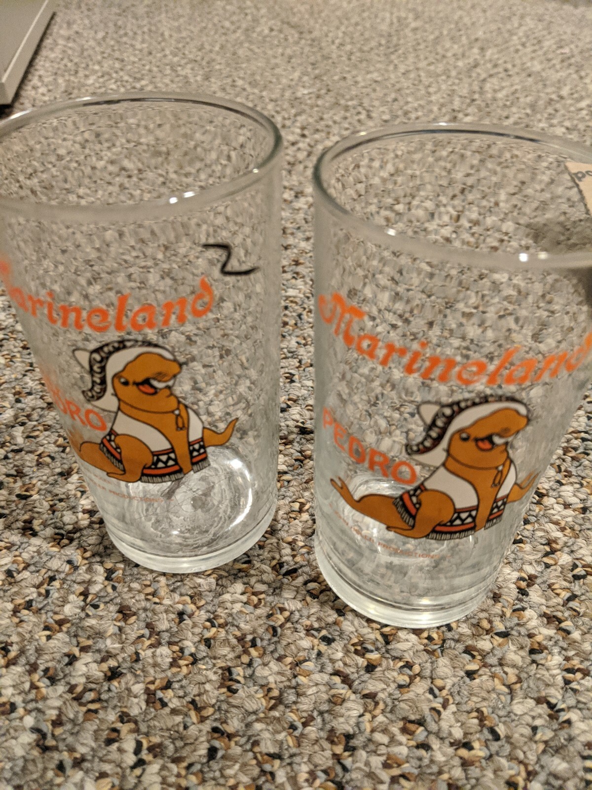 Pair of Vintage Marineland Glasses with Pedro the Seal John Holer ...
