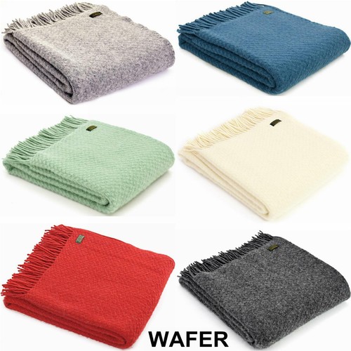TWEEDMILL TEXTILES 100% Wool Sofa Bed Throw Blanket KNEE RUG WAFER INK ...
