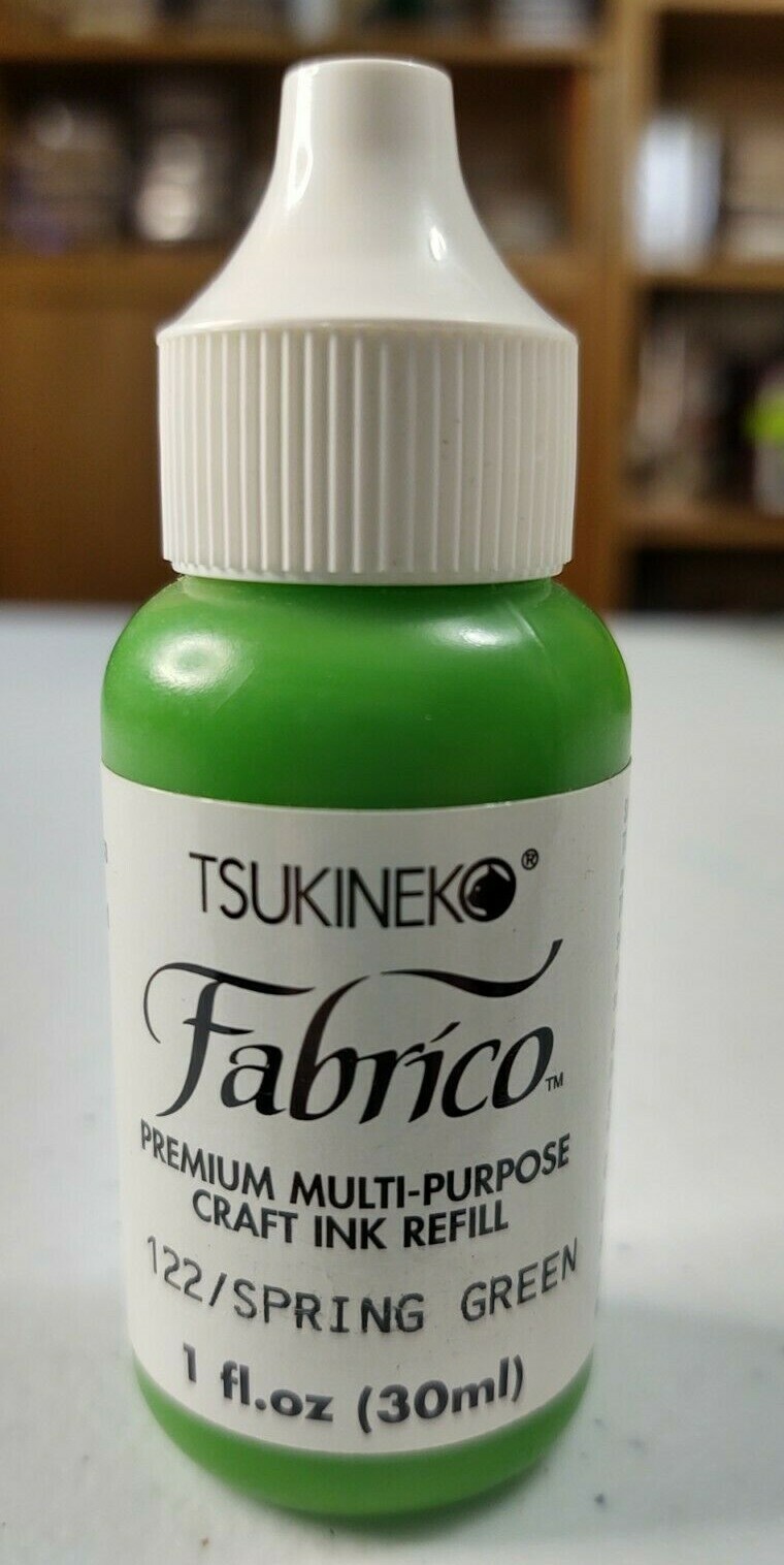Tsukineko Fabrico Premium Multi-Purpose Ink Refill ~Spring Green 122 ~ J3 | eBay