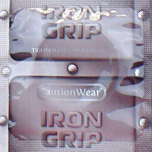 100 pieces pack CAUTION WEAR IRON GRIP SNUG FIT latex lubricated ...
