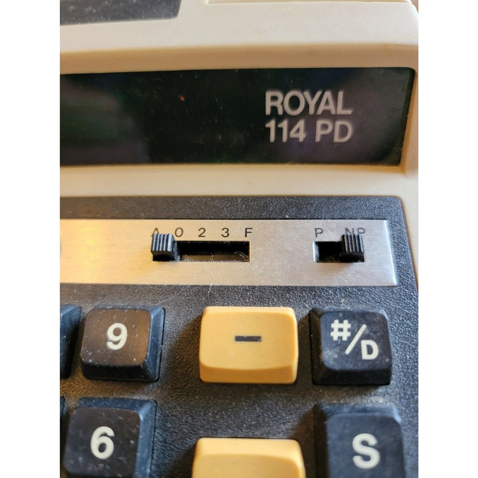 VTG ADDING MACHINE Royal Business Machines Model 114PD Calculator For ...