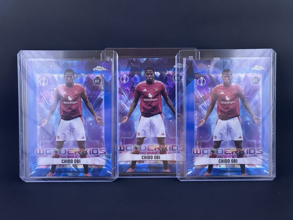 9 Card Lot - Manchester United Beckham Mainoo Obi Rookie Select ...