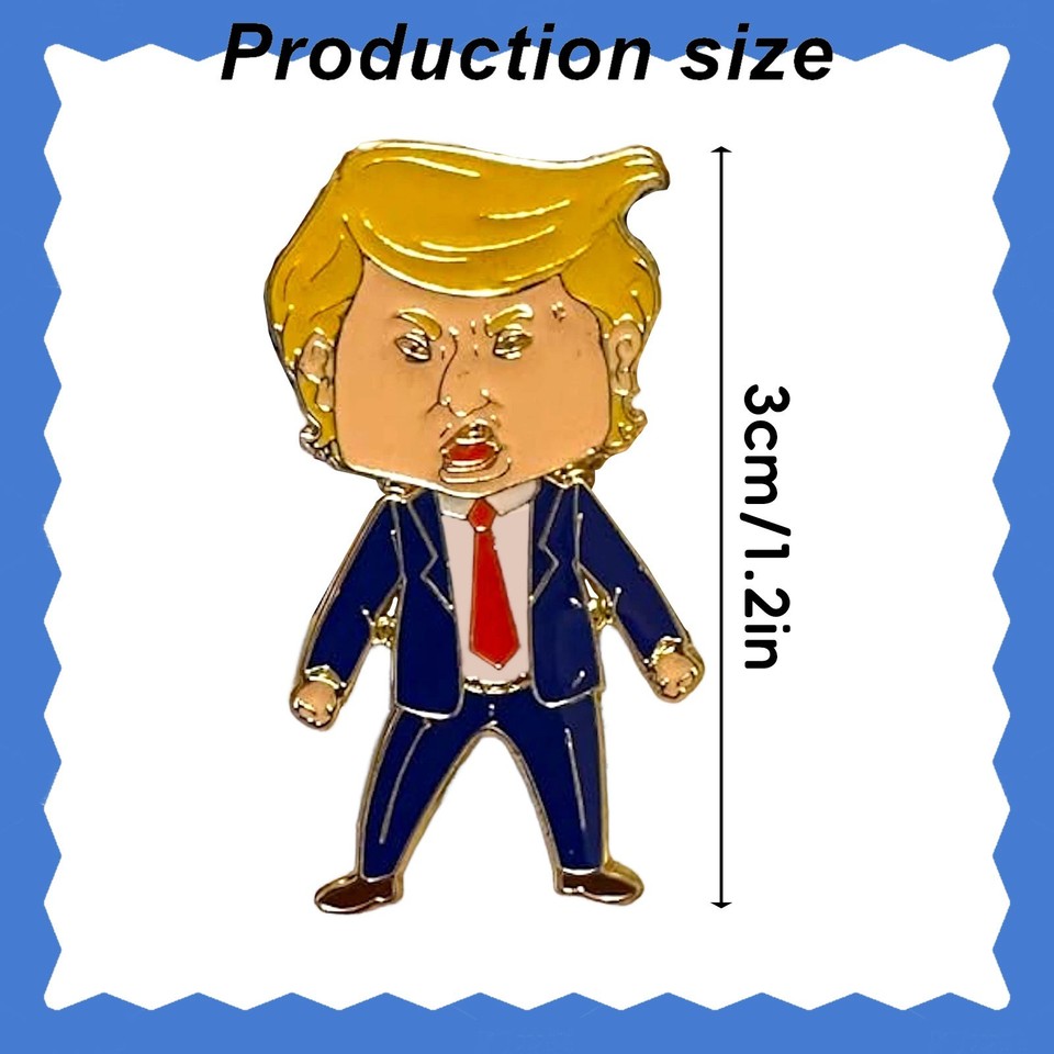 Original Happy Trump Face Pin 2026 For Supporters Patriotic Collectible ...