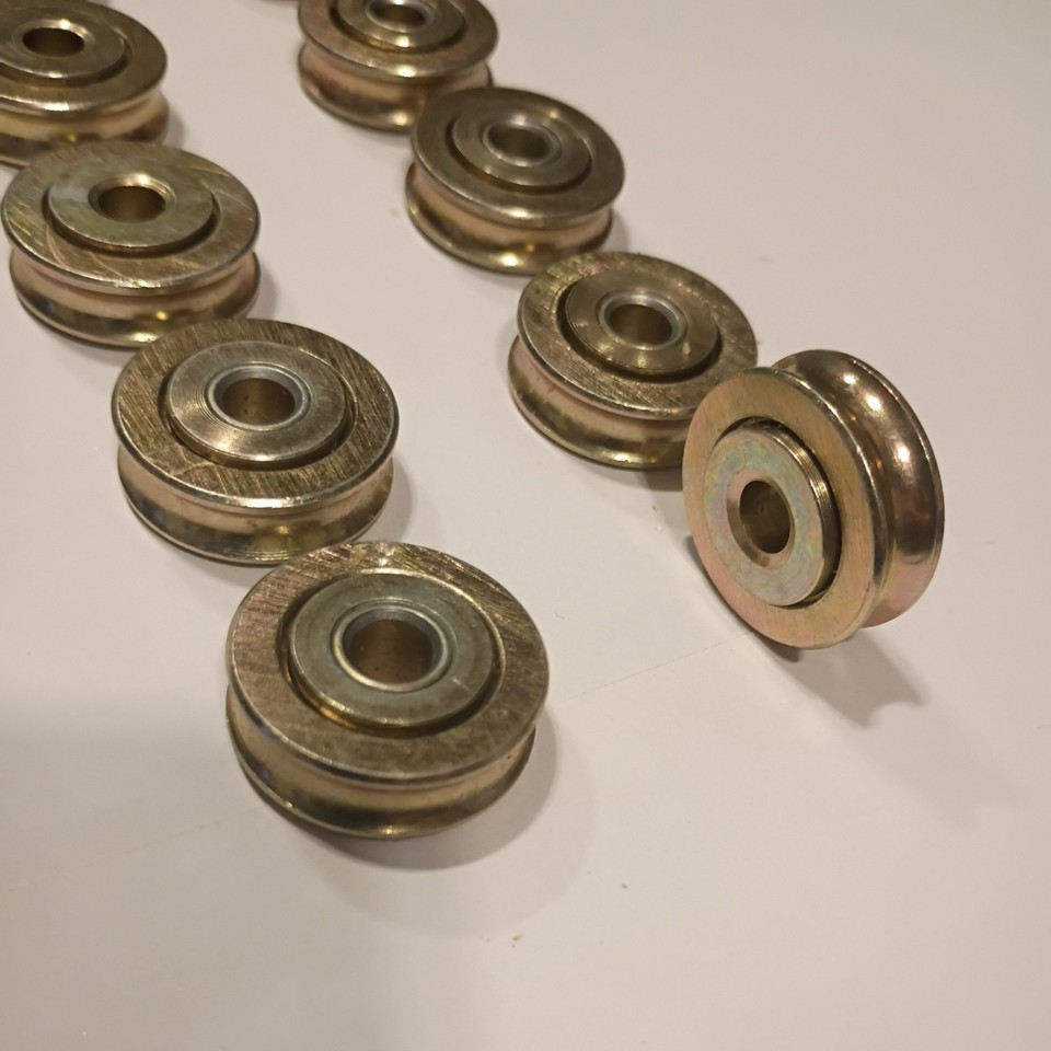 6mm Bore Bearing with 25mm Stainless Steel Pulley U Groove Track Roller ...