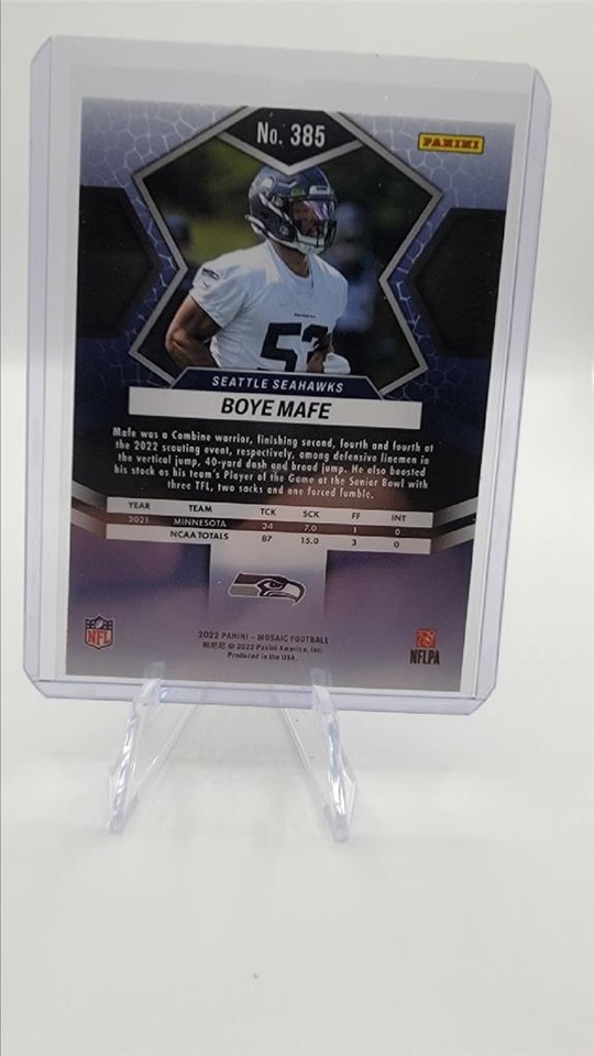 2022 PANINI MOSAIC BOYE MAFE BASE FOOTBALL ROOKIE CARD SEATTLE SEAHAWKS ...