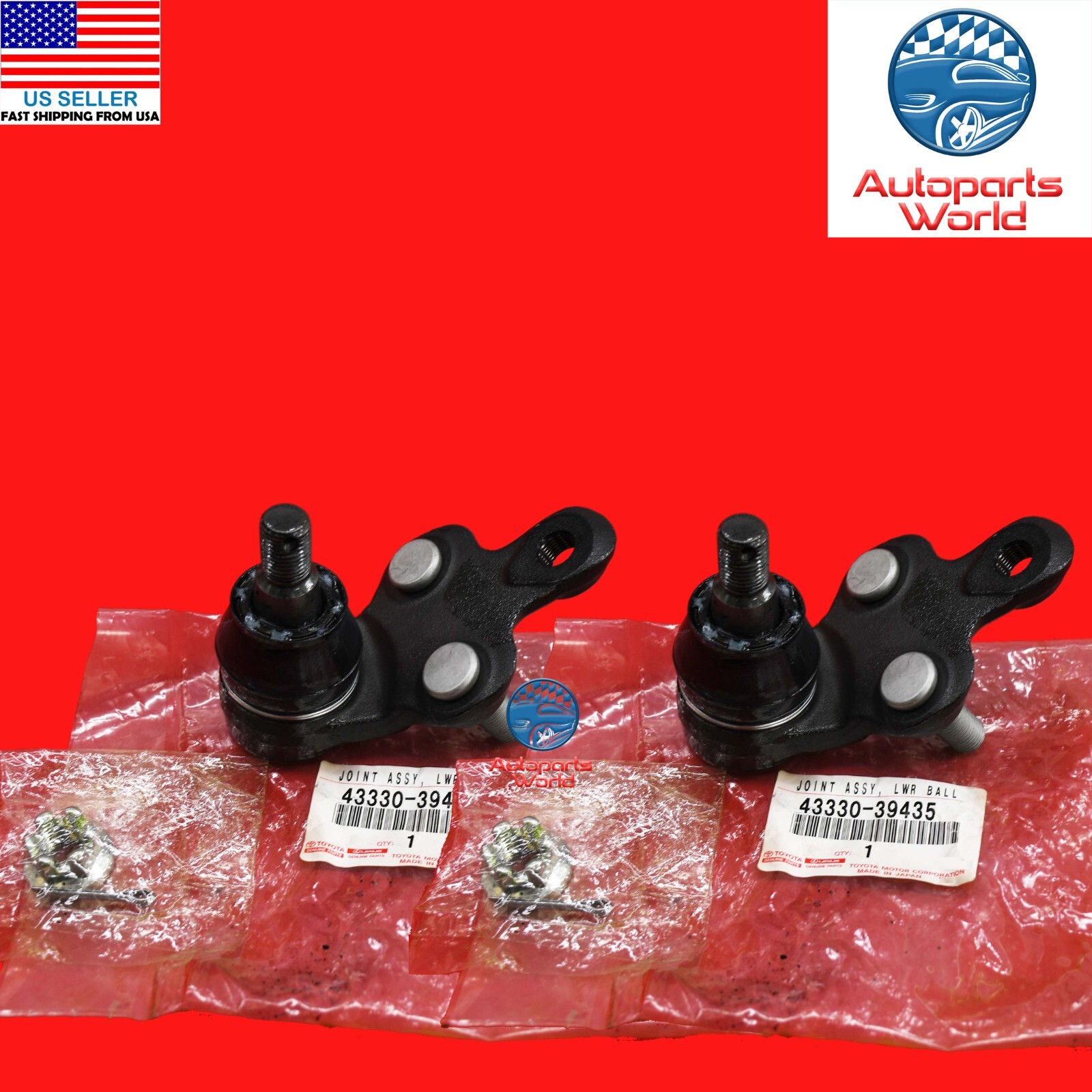 GENUINE OEM TOYOTA CAMRY SIENNA ES300 RX300 FRONT LOWER BALL JOINT SET ...