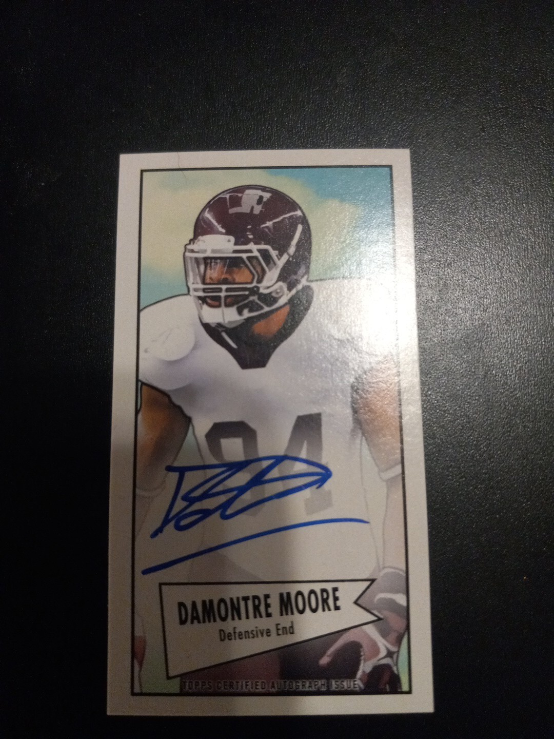 Damontre Moore - Giants - 2013 Topps - Mini Rookie On-Card Auto - #528 ...