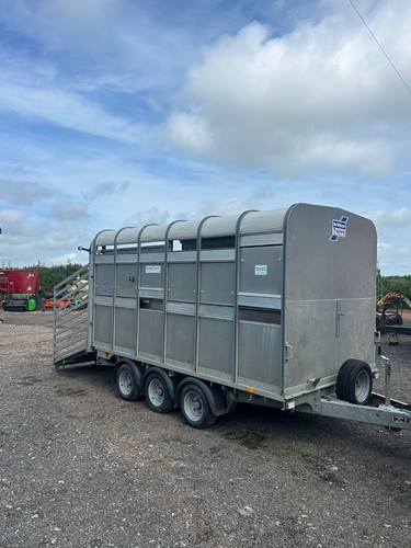 ifor williams dp120 livestock trailer 12ft cattle box tri axle £4250 ...