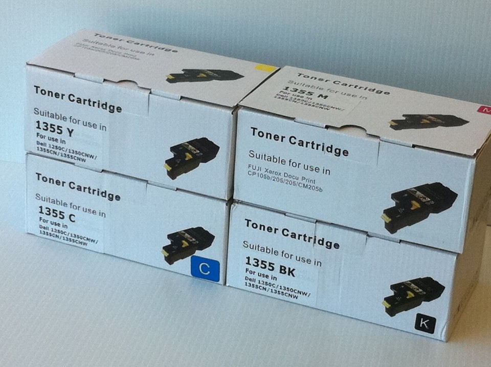 4PK BCMY Compatible Toner for Dell 1250C 1350CNW 1355CNW C1760NW ...