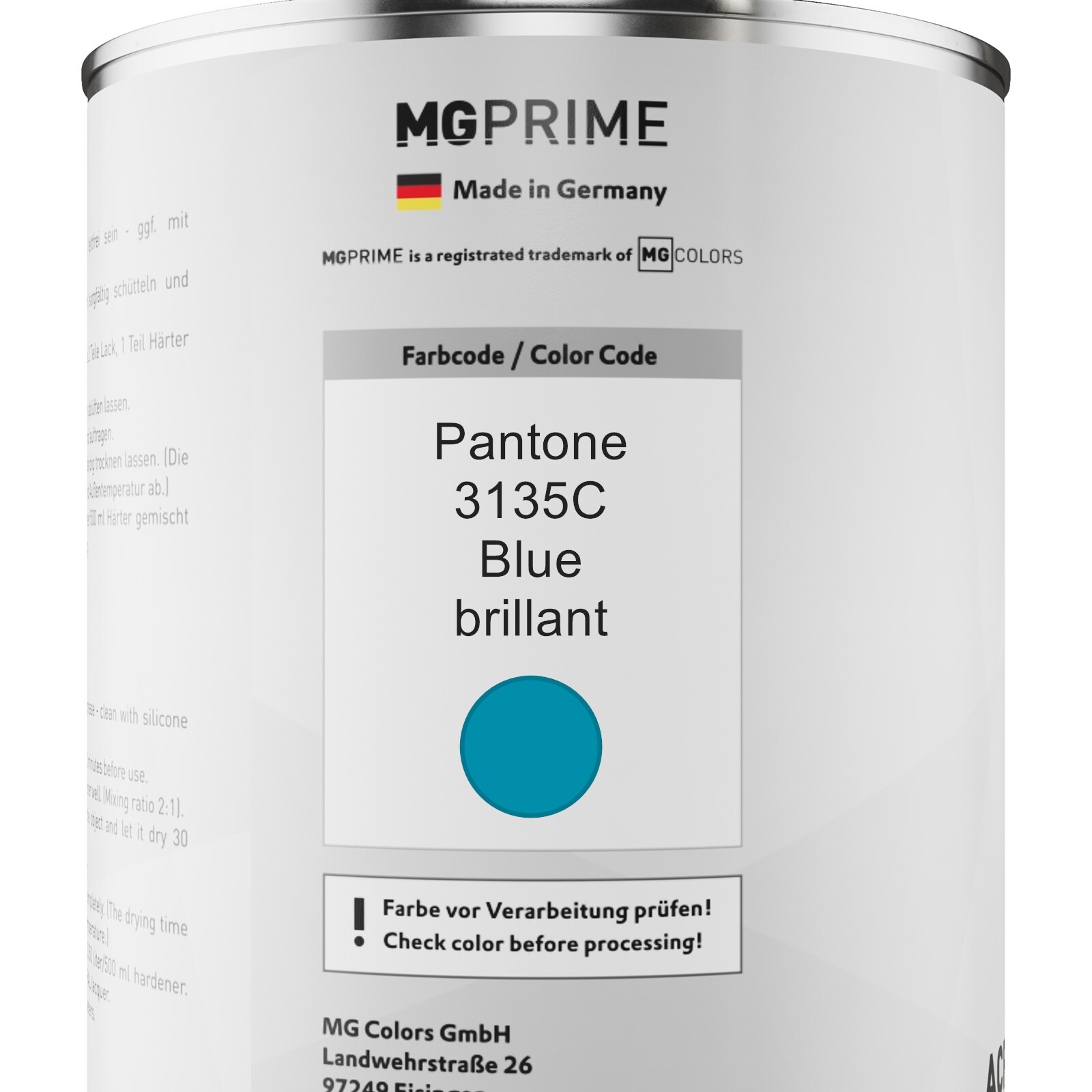Pantone 3135C Blue brillant peinture acrylique 1,5L durcisseur y.c. | eBay