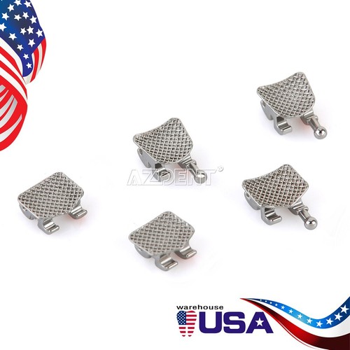 20pcs Dental Orthodontic Metal Bracket Braces Mini MBT Slot.018 Hooks 3 ...