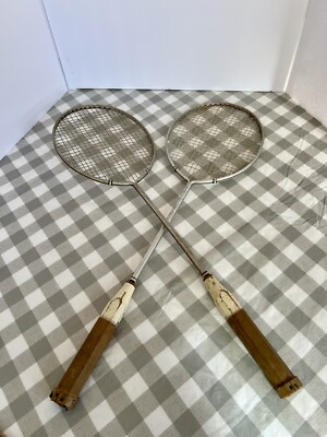 Vintage Pair Aluminum Badminton Racquets for Display/Decor FREE ...