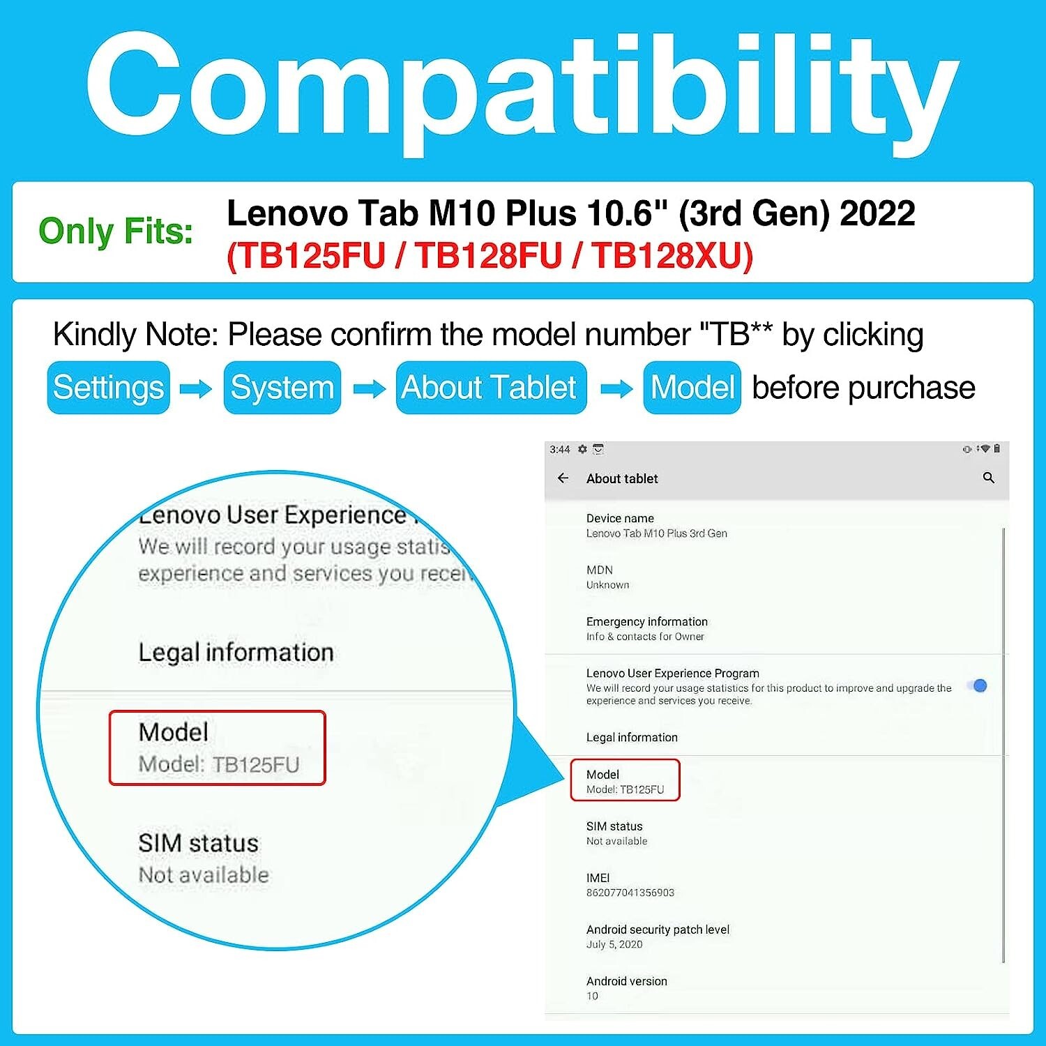 2 Pack Lenovo Tab M10 plus 10.6 Inch 2022 3Rd Gen Screen Protector ...