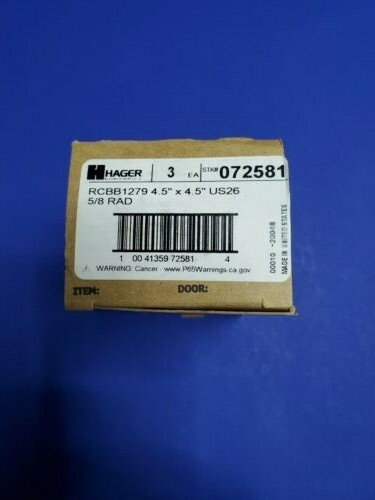 New HAGER BB1279 4.5" x 4.5" US26 5/8 RAD Finish with Screws Box of 3 ...
