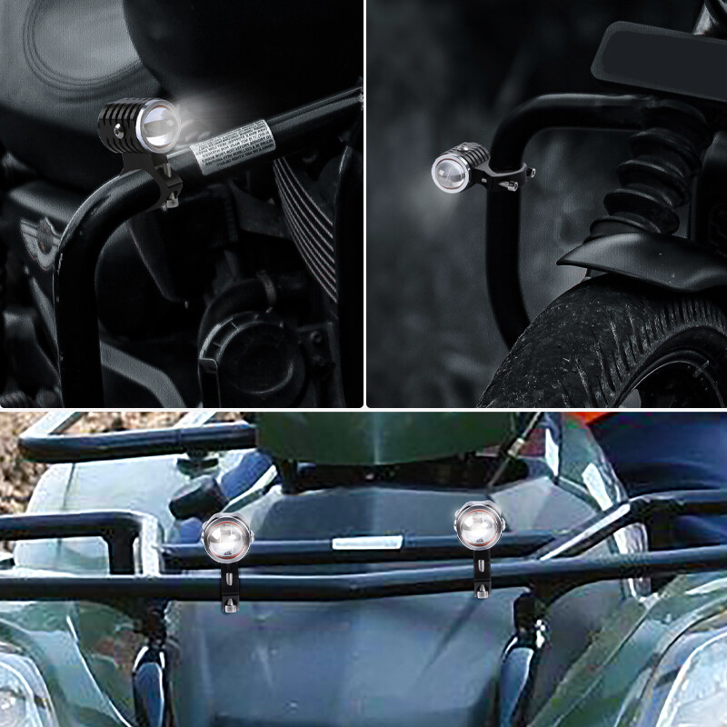 Pair LED Motorcycle Spot Light Car Headlight Driving Fog Lamp ATV ...