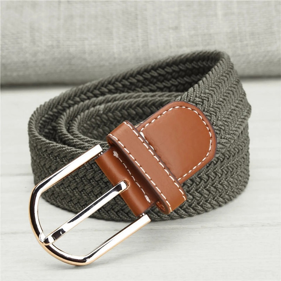 Elastic Fabric Braided Belt,Enduring Stretch Woven Belt for Unisex Men ...