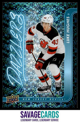 2024-25 Upper Deck Dazzlers Blue Luke Hughes #DZ-87 New Jersey Devils ...