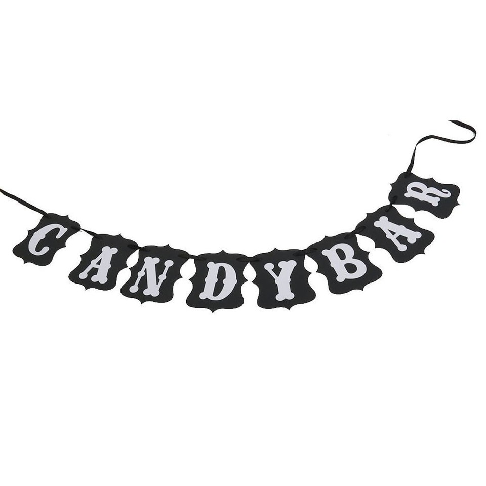 CANDY BAR Cardboard Garland Banner Wedding Party Decoration Photography ...