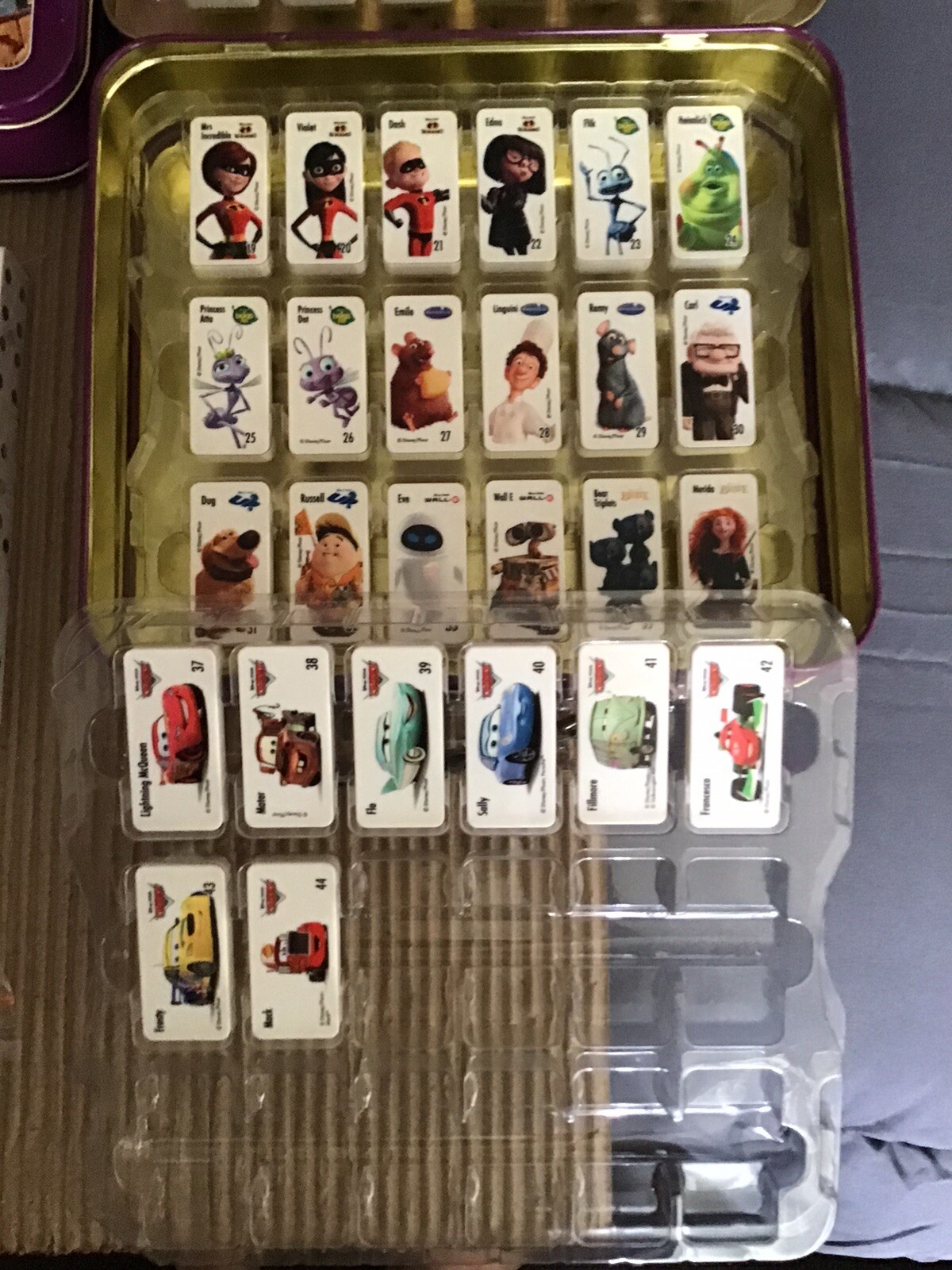 DISNEY PIXAR DOMINO"s Complete Sets x4-2 ALBUMS,2 TINS +90 EXTRAS BULK ...