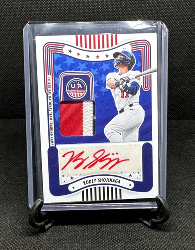KODEY SHOJINAGA 2024 Panini USA Stars Stripes GU Patch Auto RC /25 ...