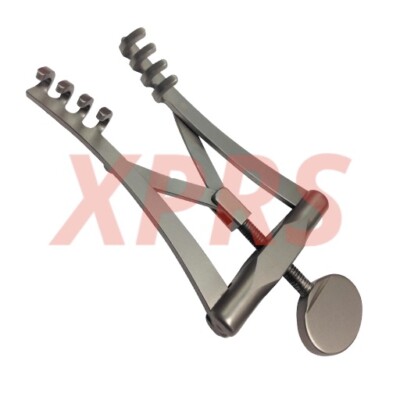 Allport Mastoid Retractor, 4", 2.5" Spread, 4 x 4 Sharp Prongs, German ...