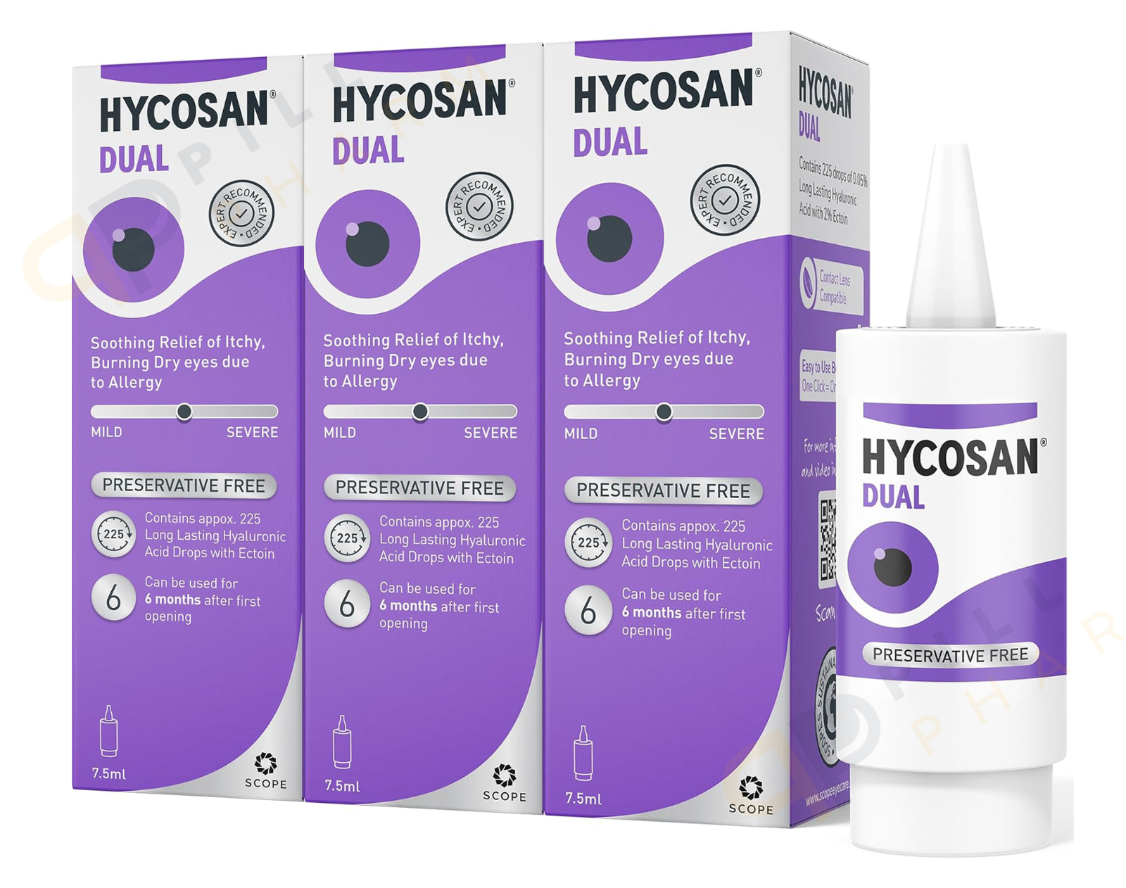 Hycosan Dual Eye Drops - Soothing Relief From Itchy, Burning, Dry Eyes ...