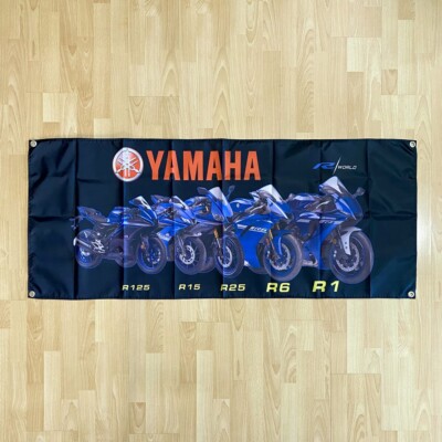 Yamaha Flag R1 R6 R25 R15 R125 Motorcycle Racing Banner R World Art ...