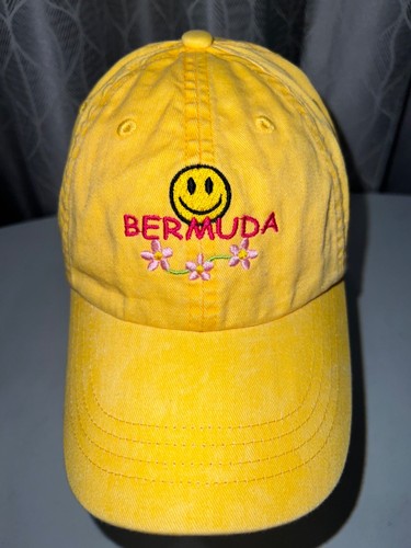 Bermuda Gold Small Hat Cap Hook Loop with Smiley Face, flowers ...