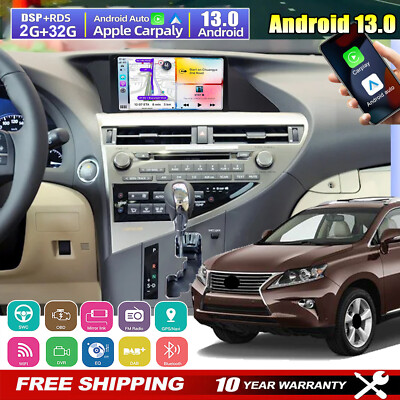 32GB Android 13 WIFI Carplay Radio For Lexus RX 350 RX350 RX450h MK3 ...