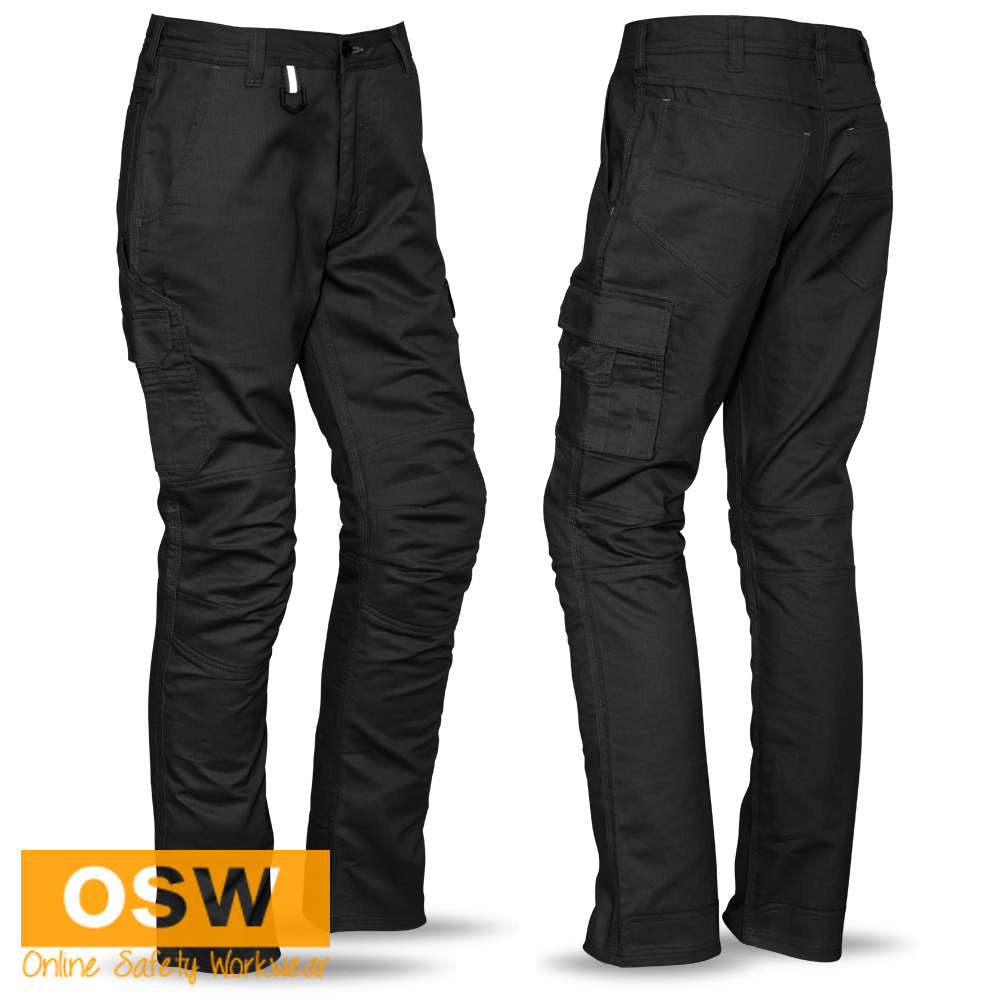 3 x Mens Cotton Stretch Vented Waist Builder Mechanic Tradies Work ...