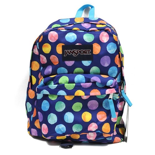 NWT Jansport Superbreak Student Backpack - Multi Watercolor Spots | eBay