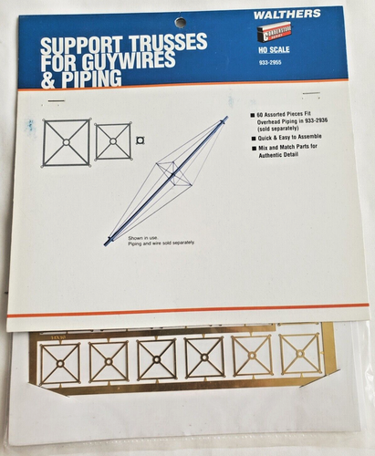 New Walthers Cornerstone Support Trusses f Guywires/Piping HO Scale Kit ...