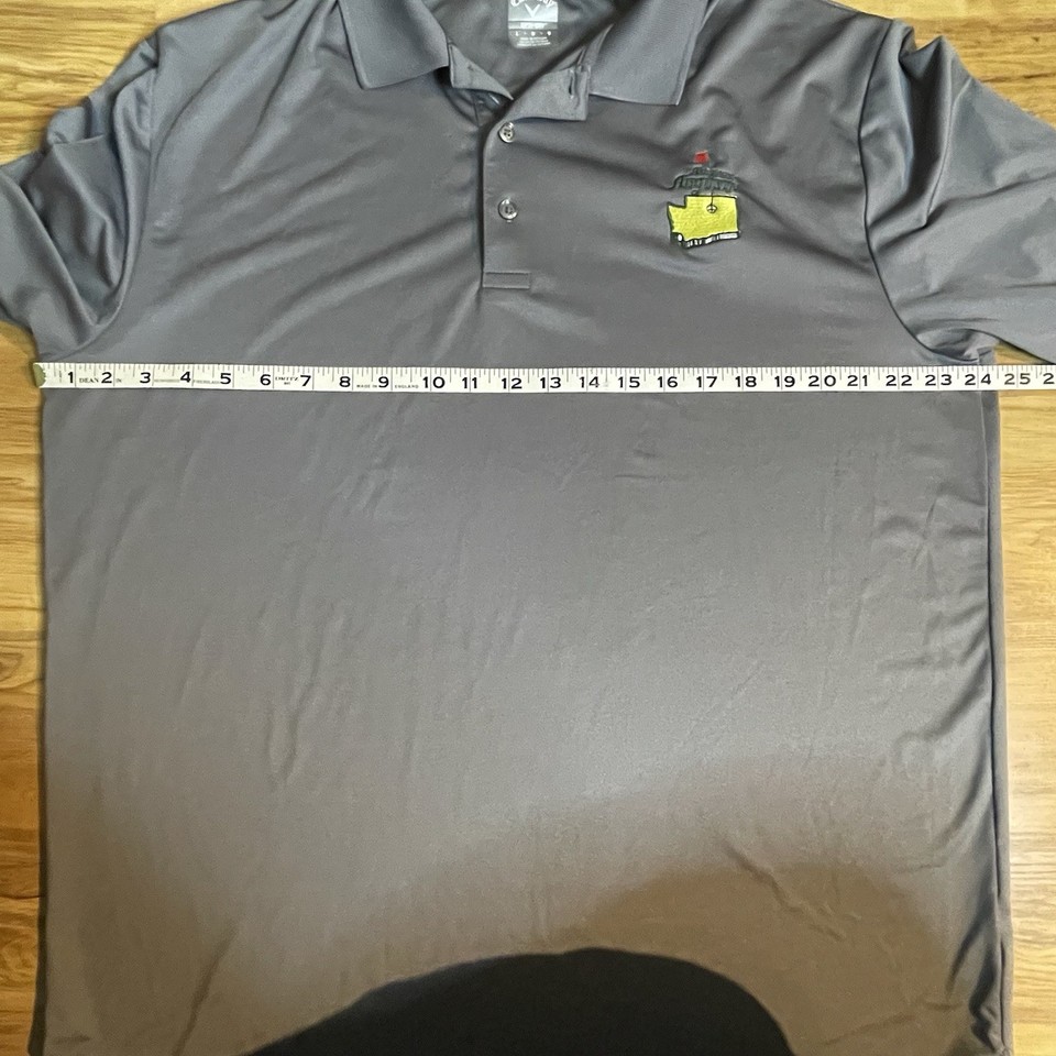 Masters Washington Augusta Callaway Polyester Polo Men’s Large Gray ...