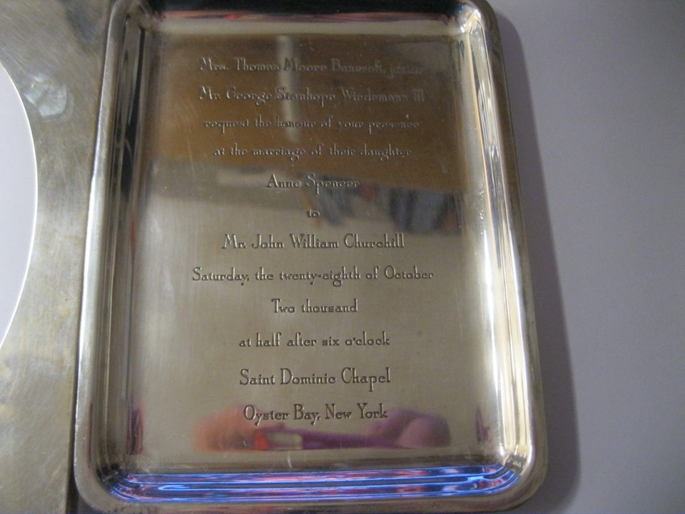 TIFFANY & CO. STERLING SILVER SOLID WEDDING INVITATION! 235 GRAMS! OVER ...