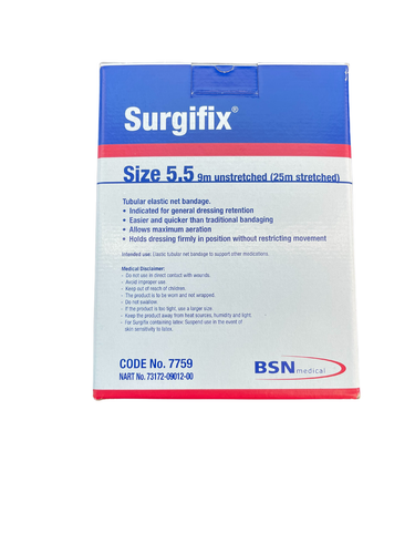 Surgifix Tubular Elastic Net Bandage Size 5.5, Unstretched 9mtr | eBay