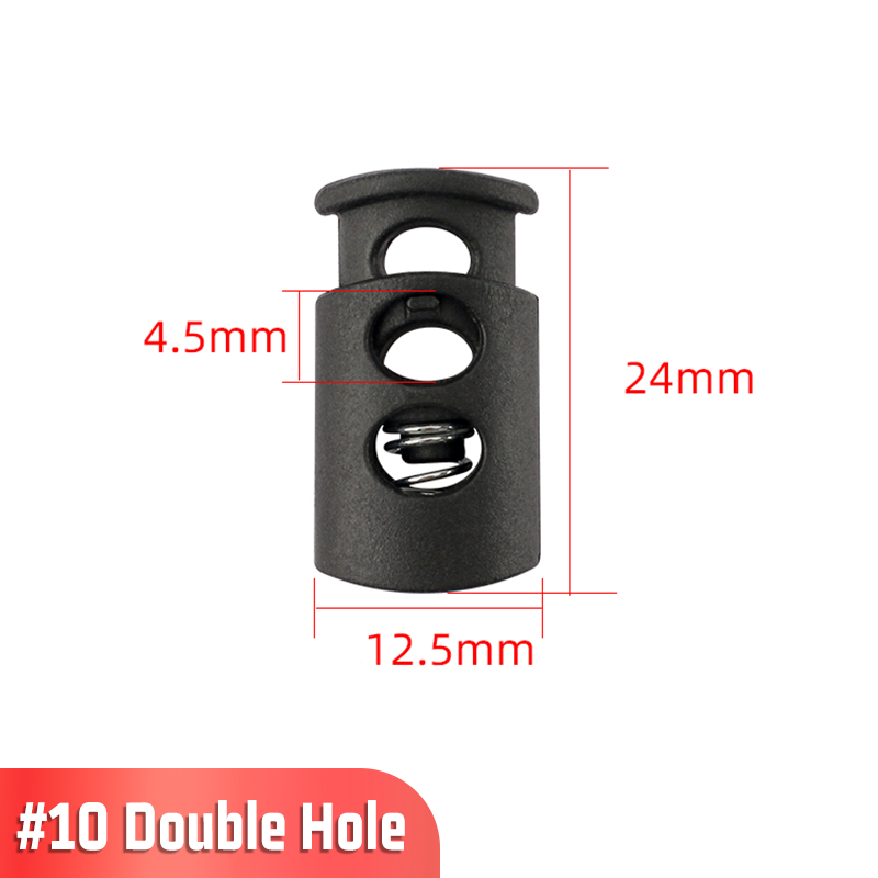 Single Double Hole Cord Lock Toggle Spring Buckle Rope Cord Lock Up End ...
