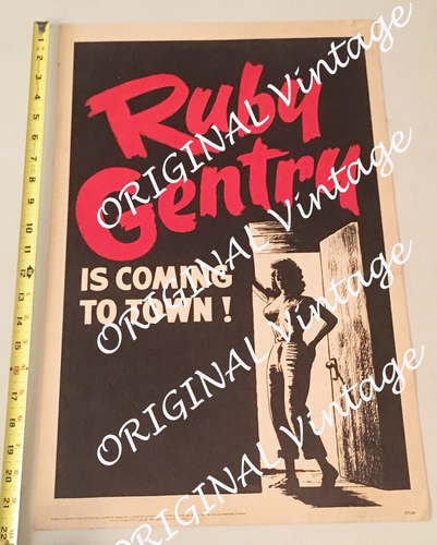 Heston, Charlton -Jennifer Jones 1953 RUBY GENTRY 14x22 poster Vintage ...