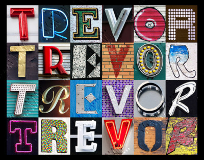TREVOR Name Poster featuring photos of actual sign letters | eBay