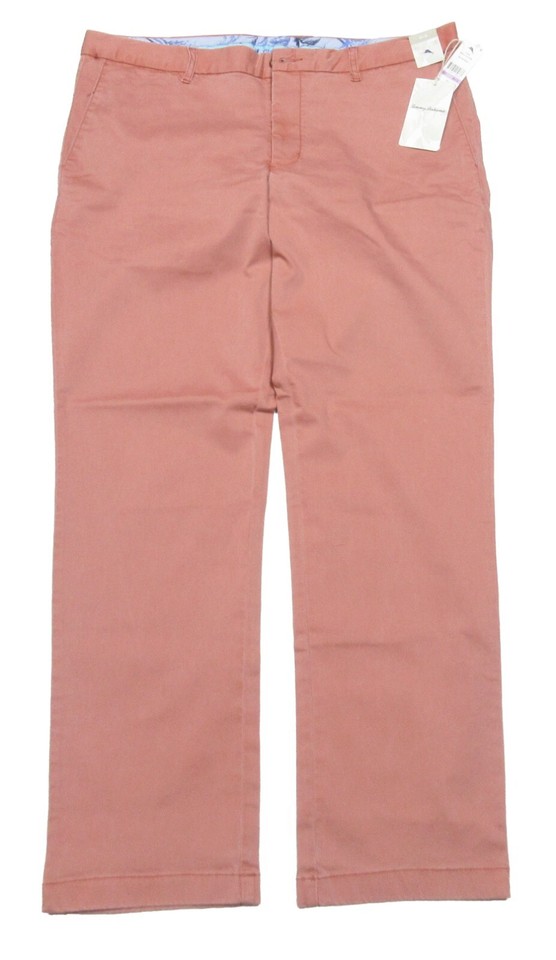 Tommy Bahama Men's Red Sunset Garment Dyed Boracay Flat Front Stretch ...