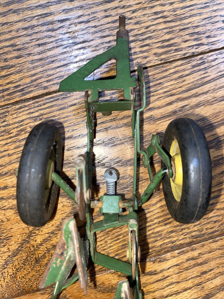 Antique Vintage Hand-Made Metal Toy Tractor Plow Implement Collectible ...