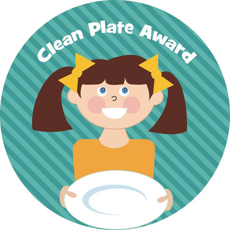 144 Lunchtime Awards 30mm Children's Clean Plate Reward Stickers | eBay UK
