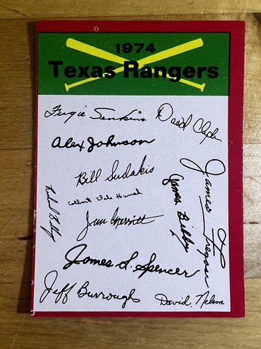 1974 Topps Texas Rangers Team Red Checklist Baseball Card Not marked | eBay