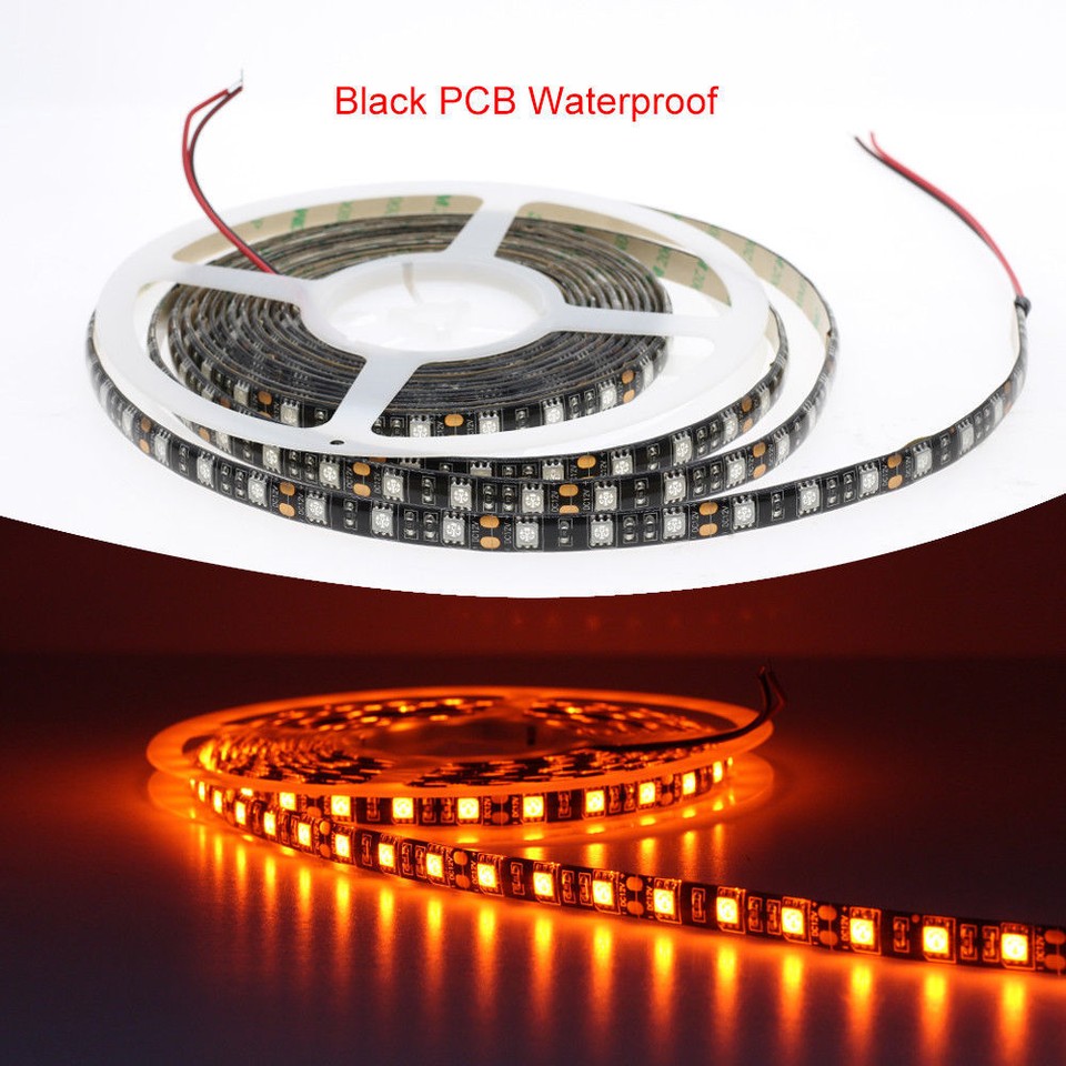 5m Orange LED Strip light 5050 3528 SMD Waterproof 12V Indoor Outdoor ...