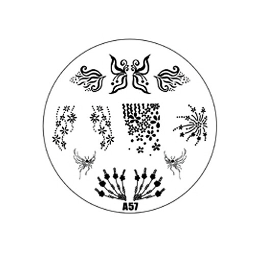 Stamping Nailart Schablone für Stamping Lack Nr. STL-A57 7426774819663 ...