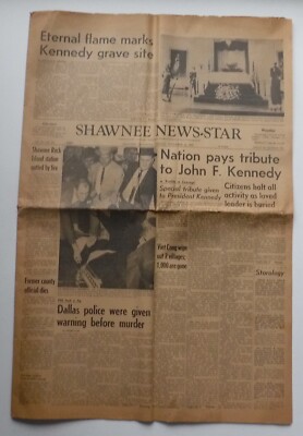 Shawnee News Star November 26, 1963 Kennedy Funeral Newspaper Complete ...
