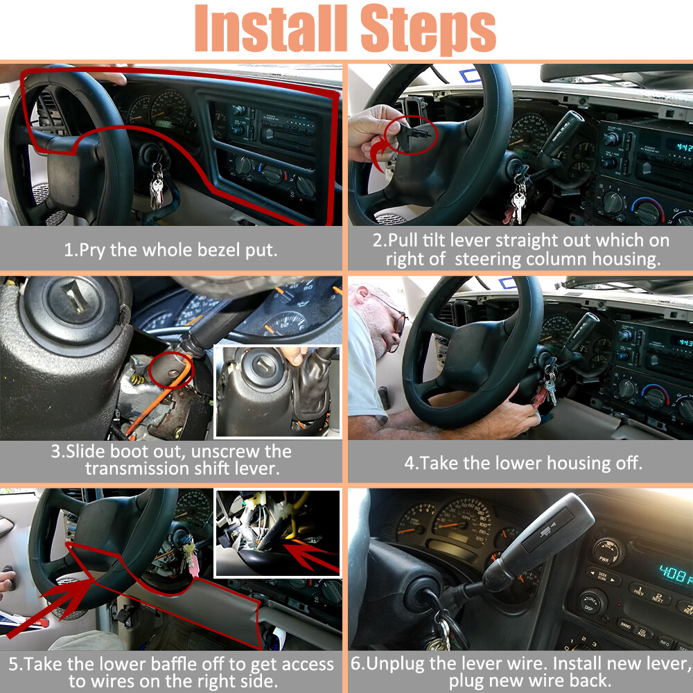 26075107 Shift Select Lever With Tow Haul Package For GM Pickup 4 Speed ...