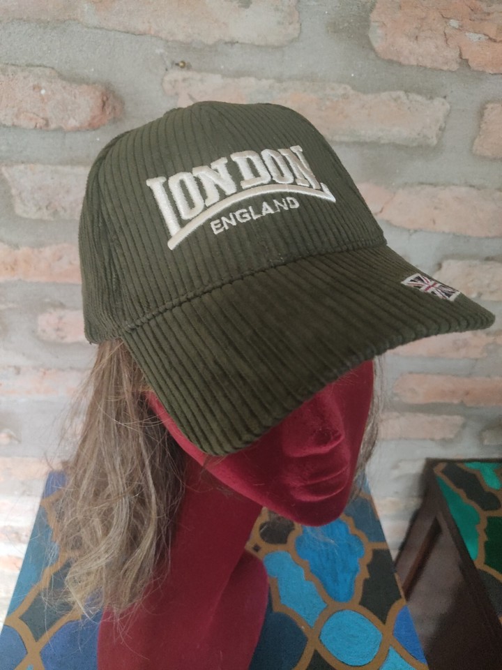 Baseball Cap Velour Green Ribbed London England With Label | eBay UK