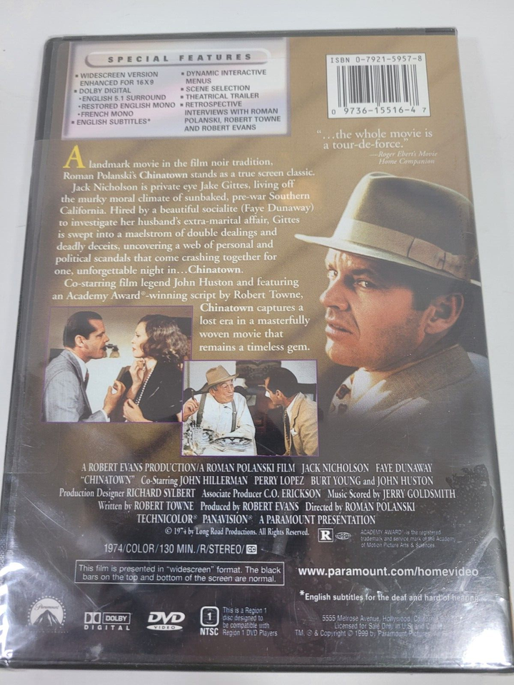 Chinatown (DVD, 1999, 25th Anniversary) New Sealed Jack Nicholson ...