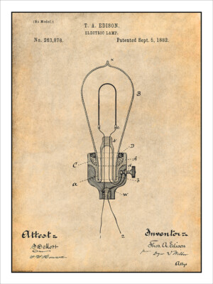 Thomas Edison Electric Light Bulb